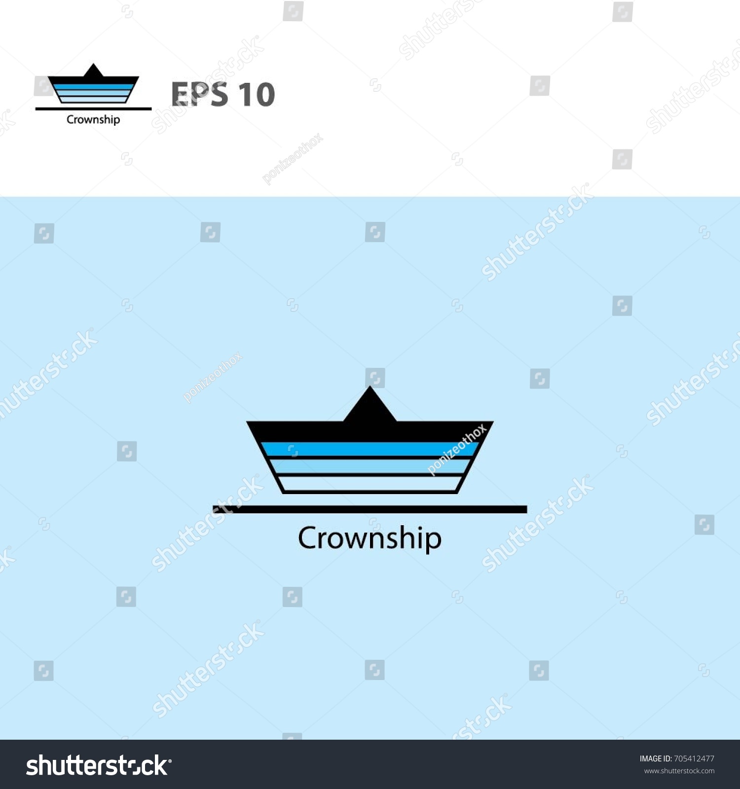 Crown Ship Concept Stock Vector (Royalty Free) 705412477 | Shutterstock