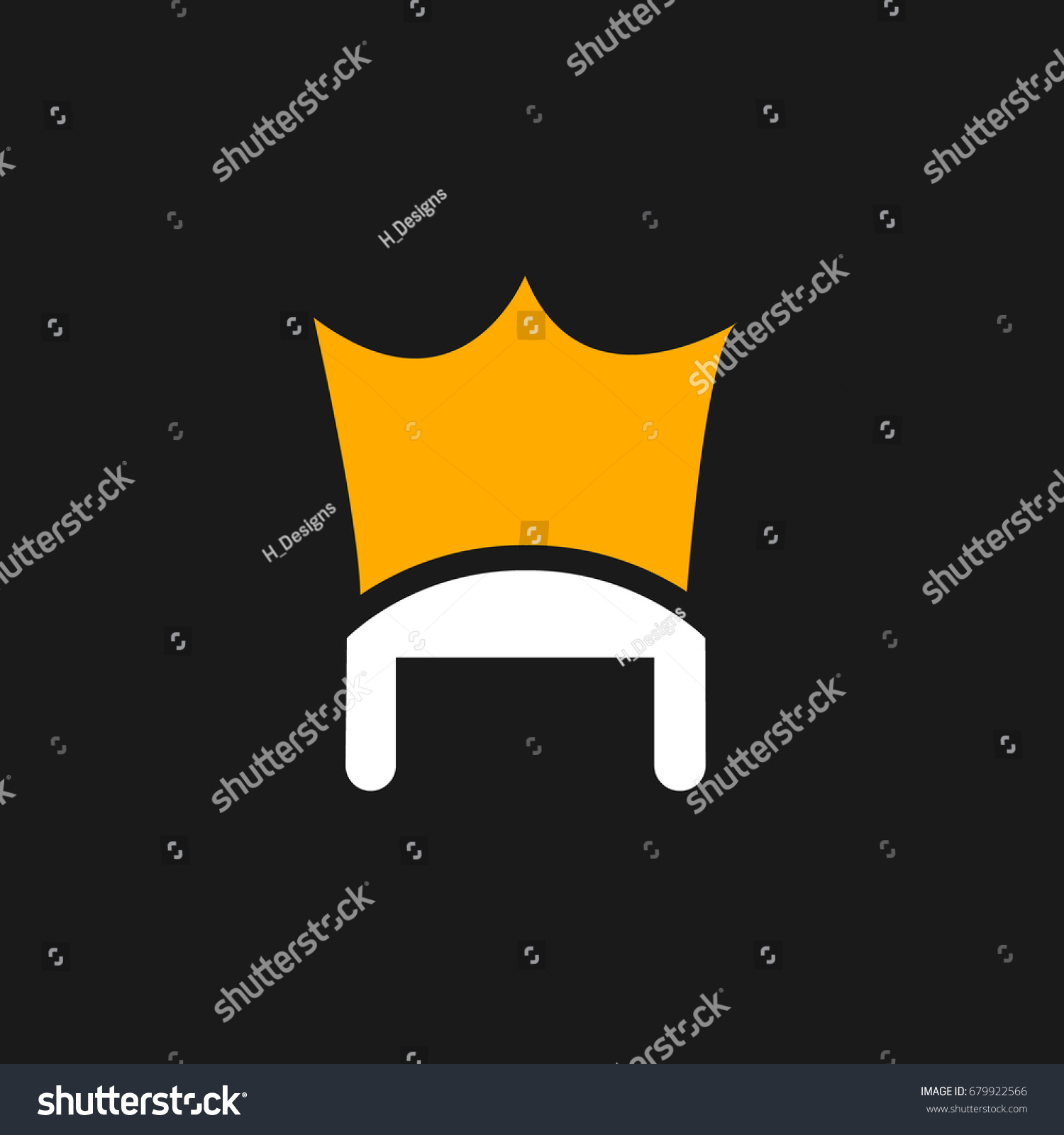 Crown Chair Vector Editable Vector Chair Stock Vector (Royalty Free ...