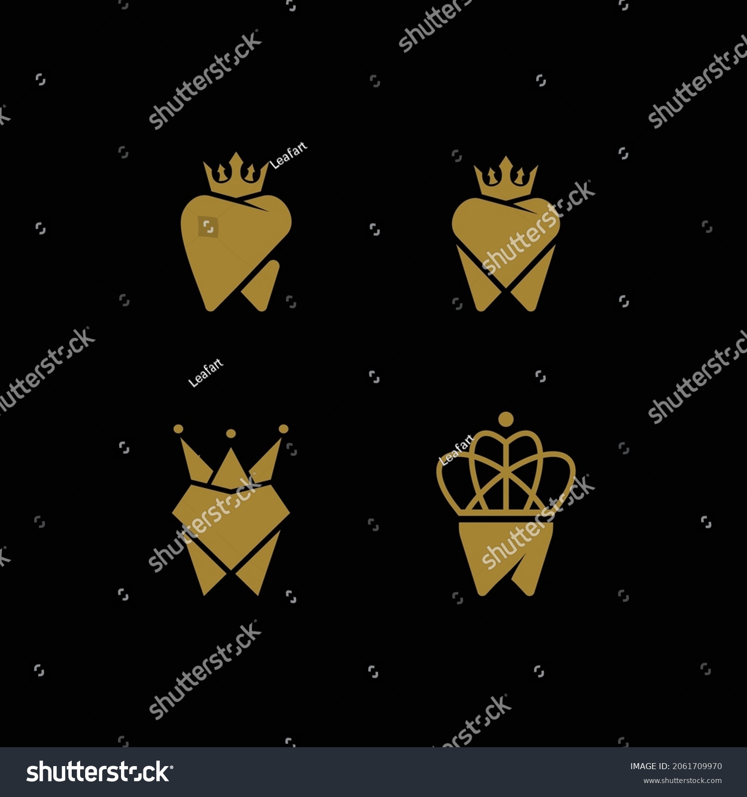 Crown Dental Logo Design Vector Stock Vector (Royalty Free) 2061709970 ...
