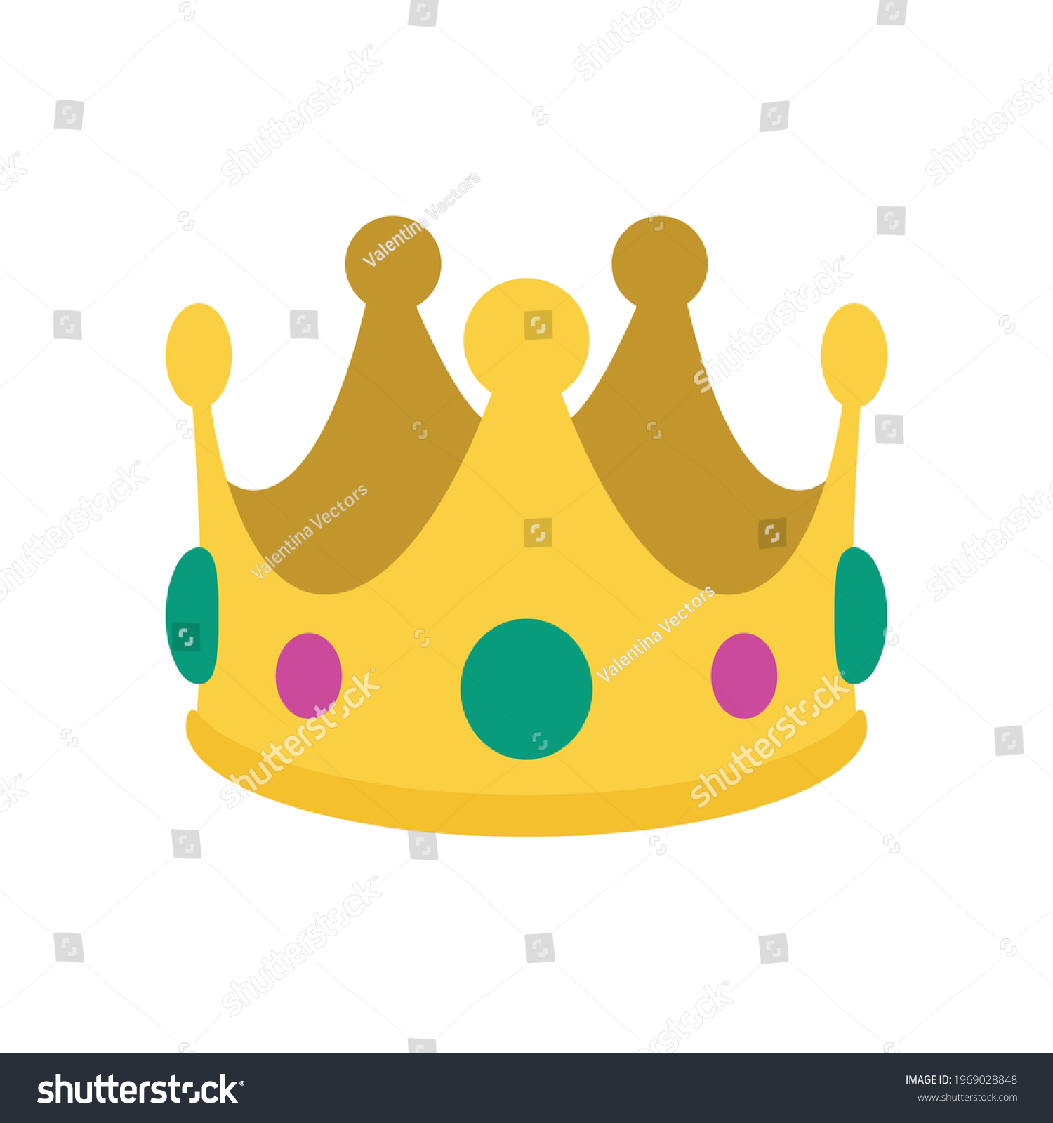 Crown Emoji Vector Flat Design Stock Vector (Royalty Free) 1969028848 ...