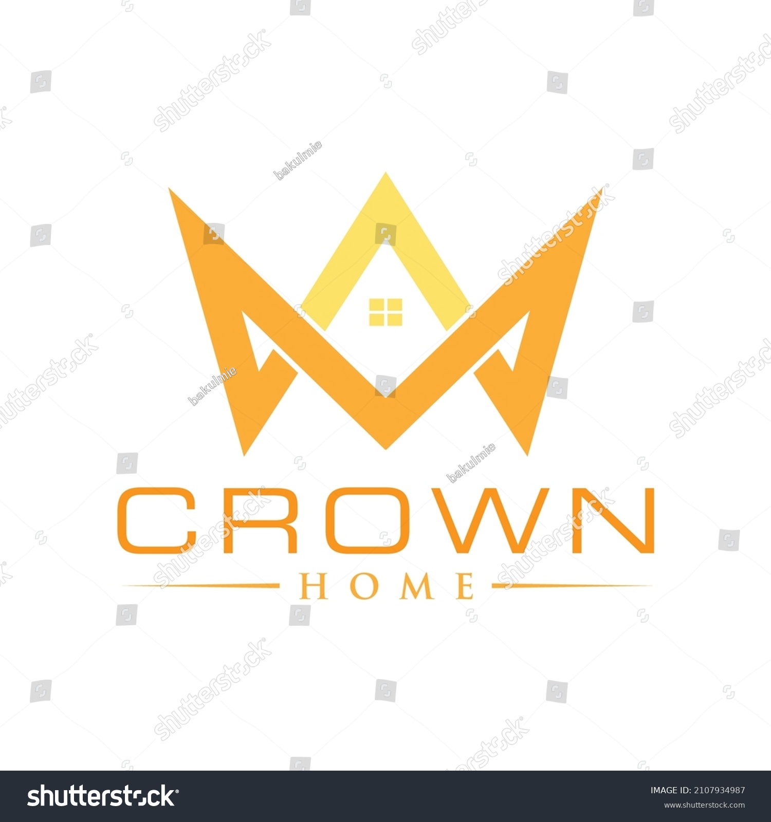 Crown Home Logo Vector Design Template Stock Vector (Royalty Free ...