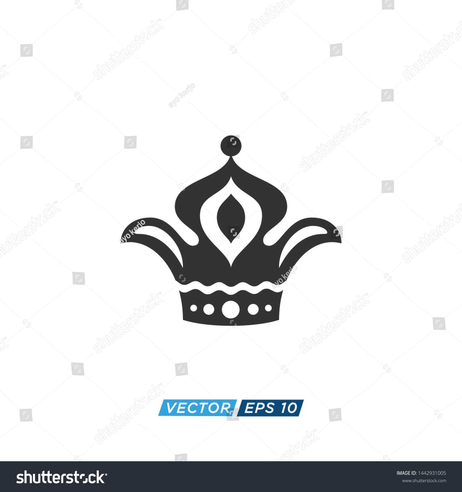 Crown Icon Logo Design Illustation Vector Stock Vector (Royalty Free ...