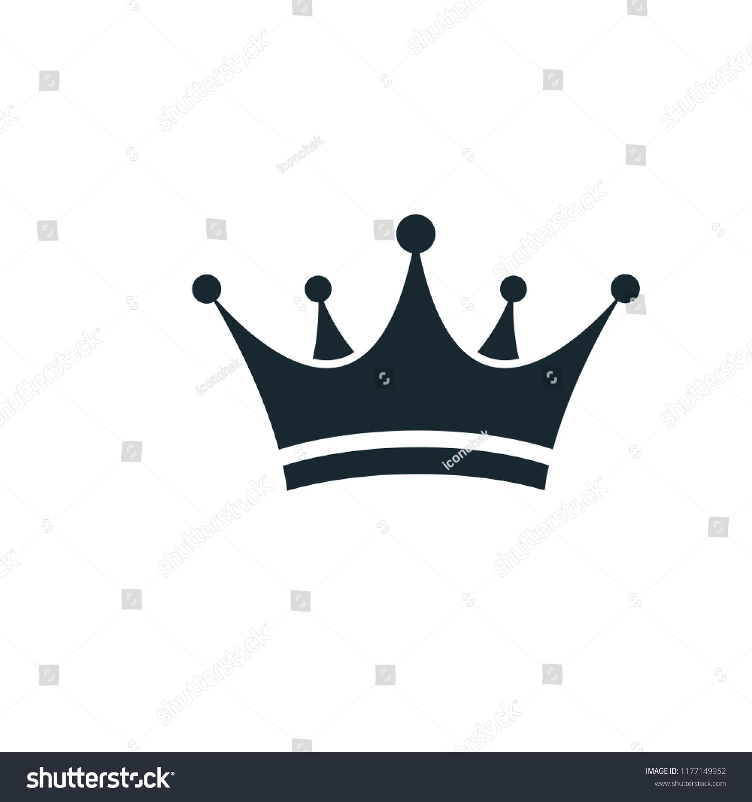 Crown Icon Logo Template Stock Vector (Royalty Free) 1177149952 ...