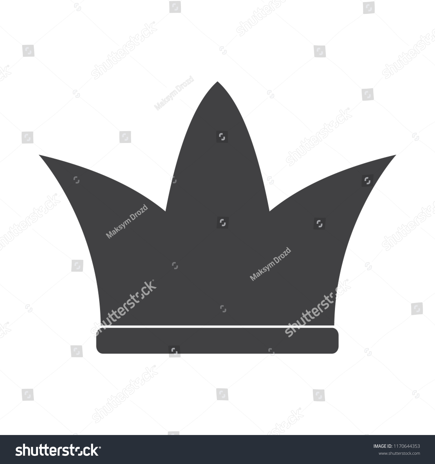 Crown Icon Symbol Vector Stock Vector (Royalty Free) 1170644353 ...