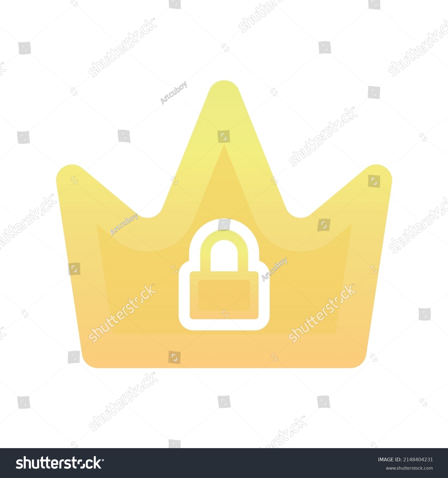 Crown Lock Gradient Logo Design Template Stock Vector (Royalty Free ...