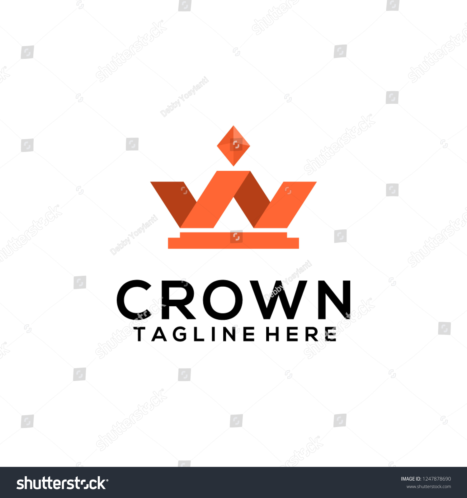 Crown Logo Design Stock Vector (Royalty Free) 1247878690 | Shutterstock