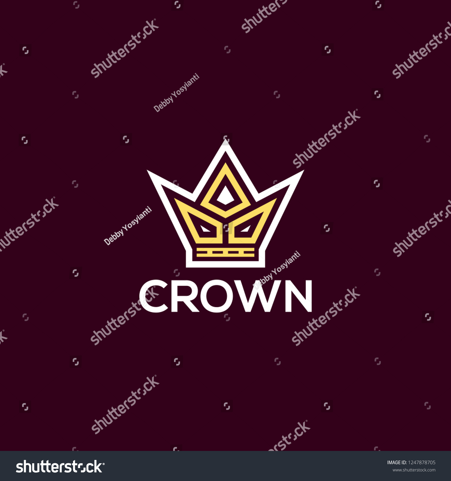 Crown Logo Design Stock Vector (Royalty Free) 1247878705 | Shutterstock