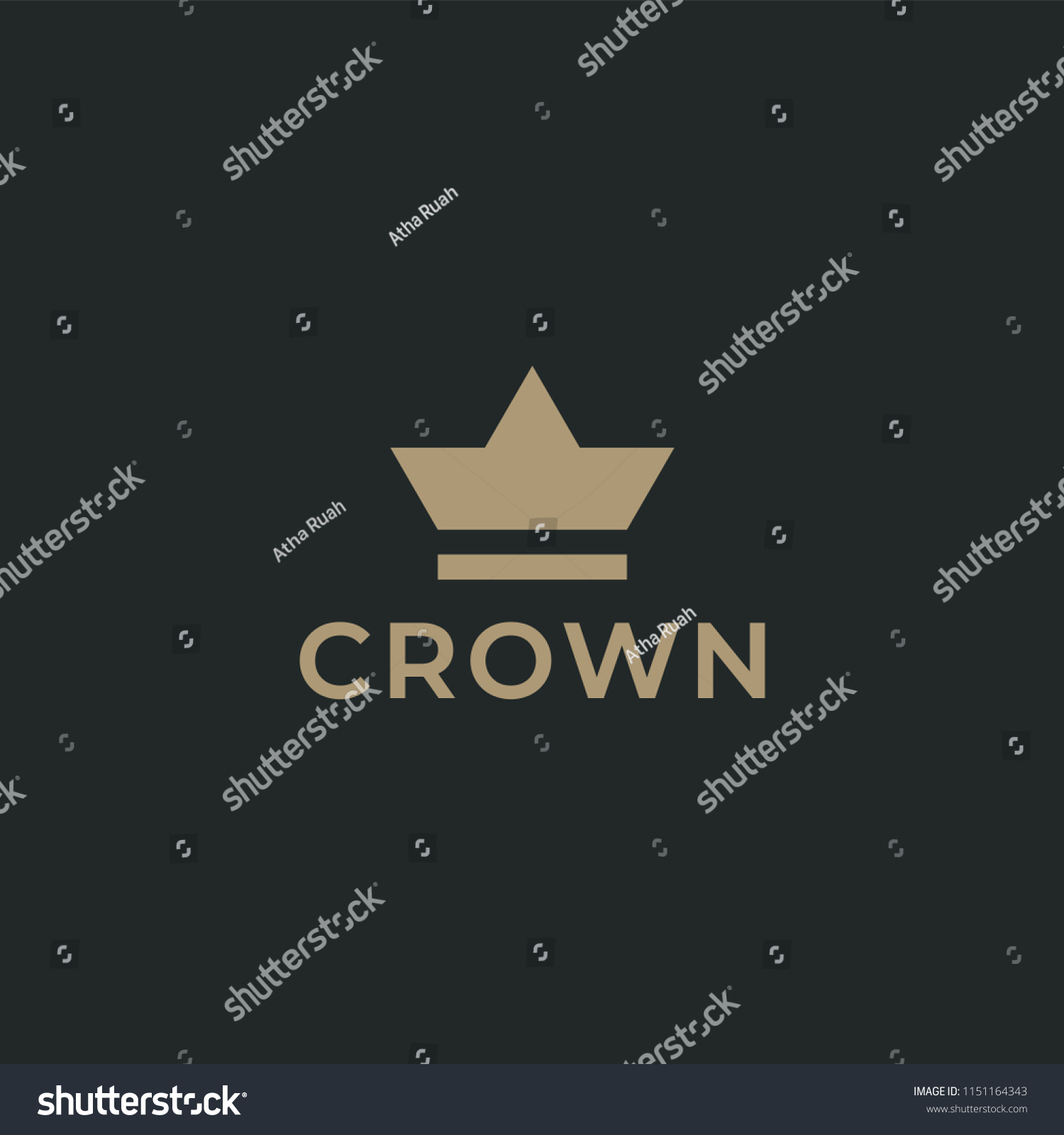 Crown Logo Design Vector Universal Crown Stock Vector (Royalty Free ...