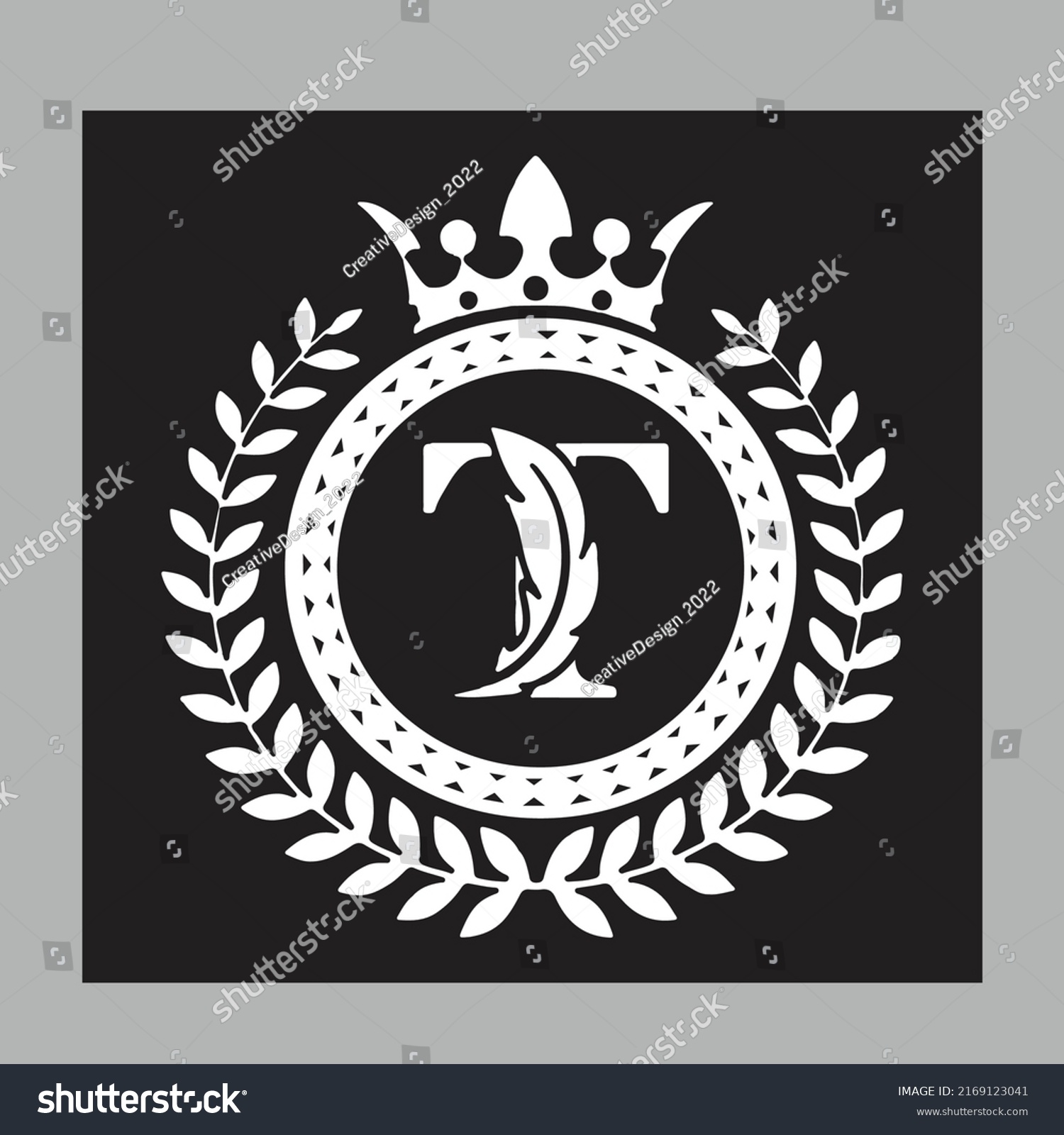 Crown Logo Round Template Illustrationvector Stock Vector (Royalty Free ...