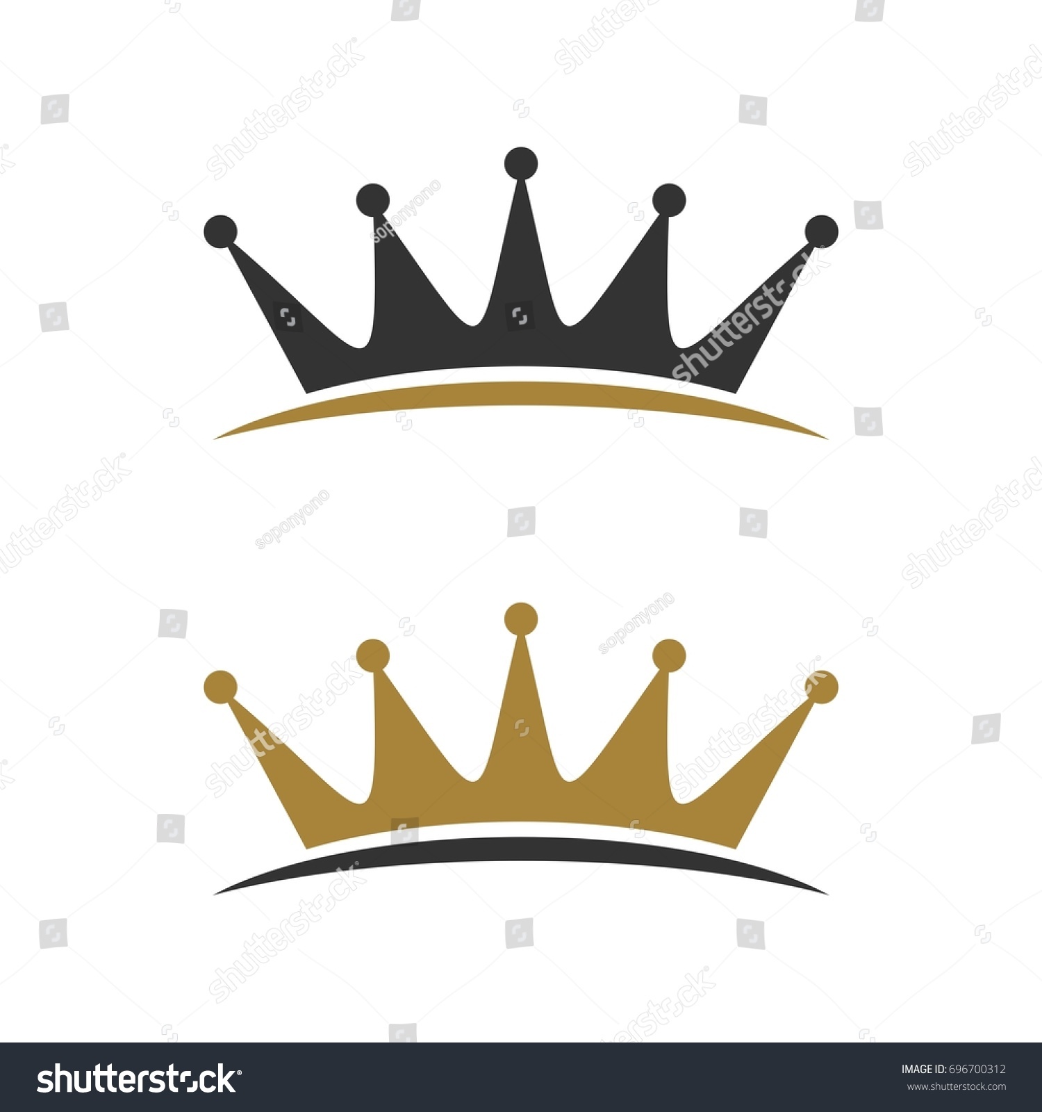 Crown Logo Template Illustration Design Vector Stock Vector (Royalty ...