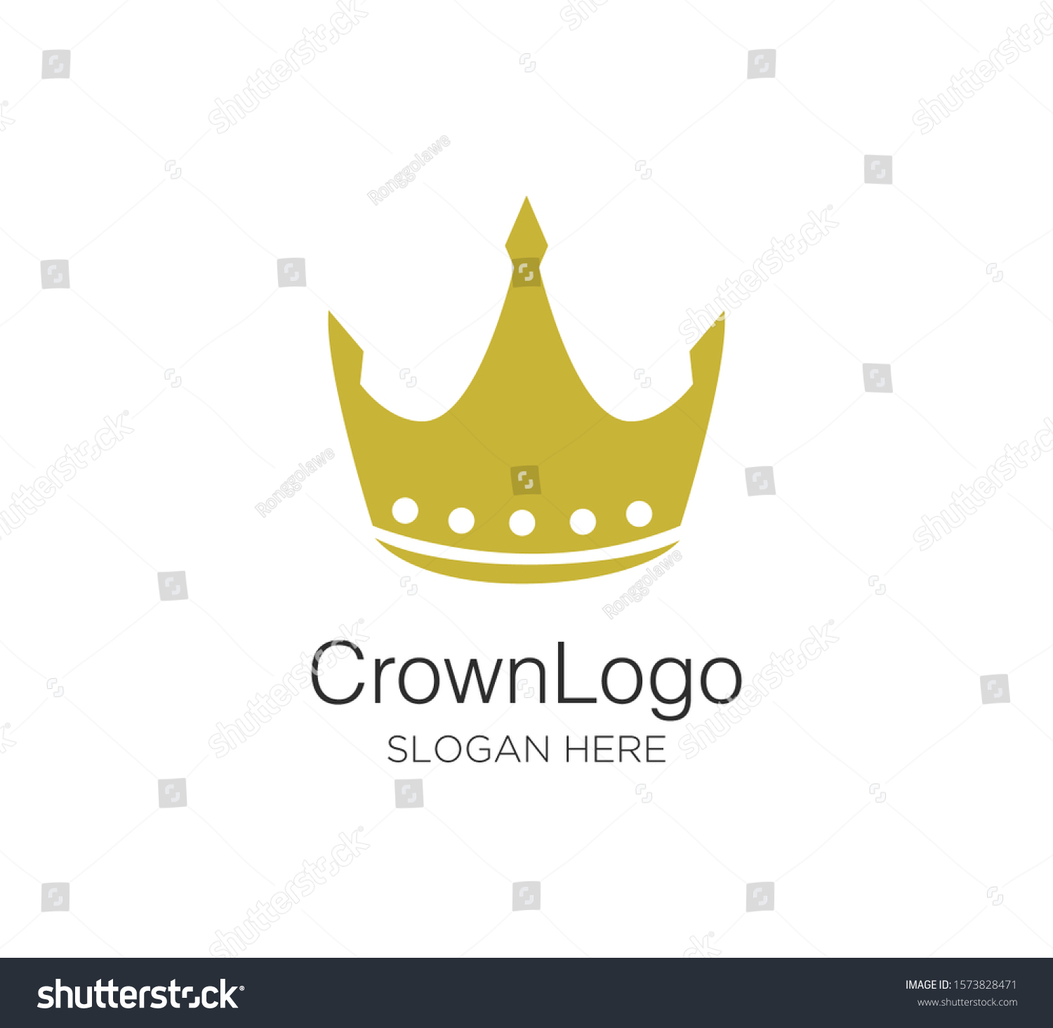 Crown Logo Vector Concept Design Template Stock Vector (Royalty Free ...