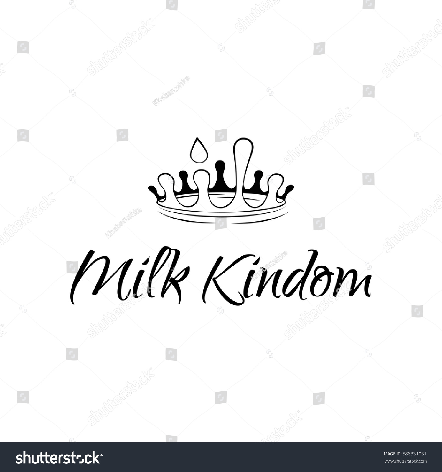 Crown Milk Splashes Vector Illustration Isolated: Stock-Vektorgrafik ...