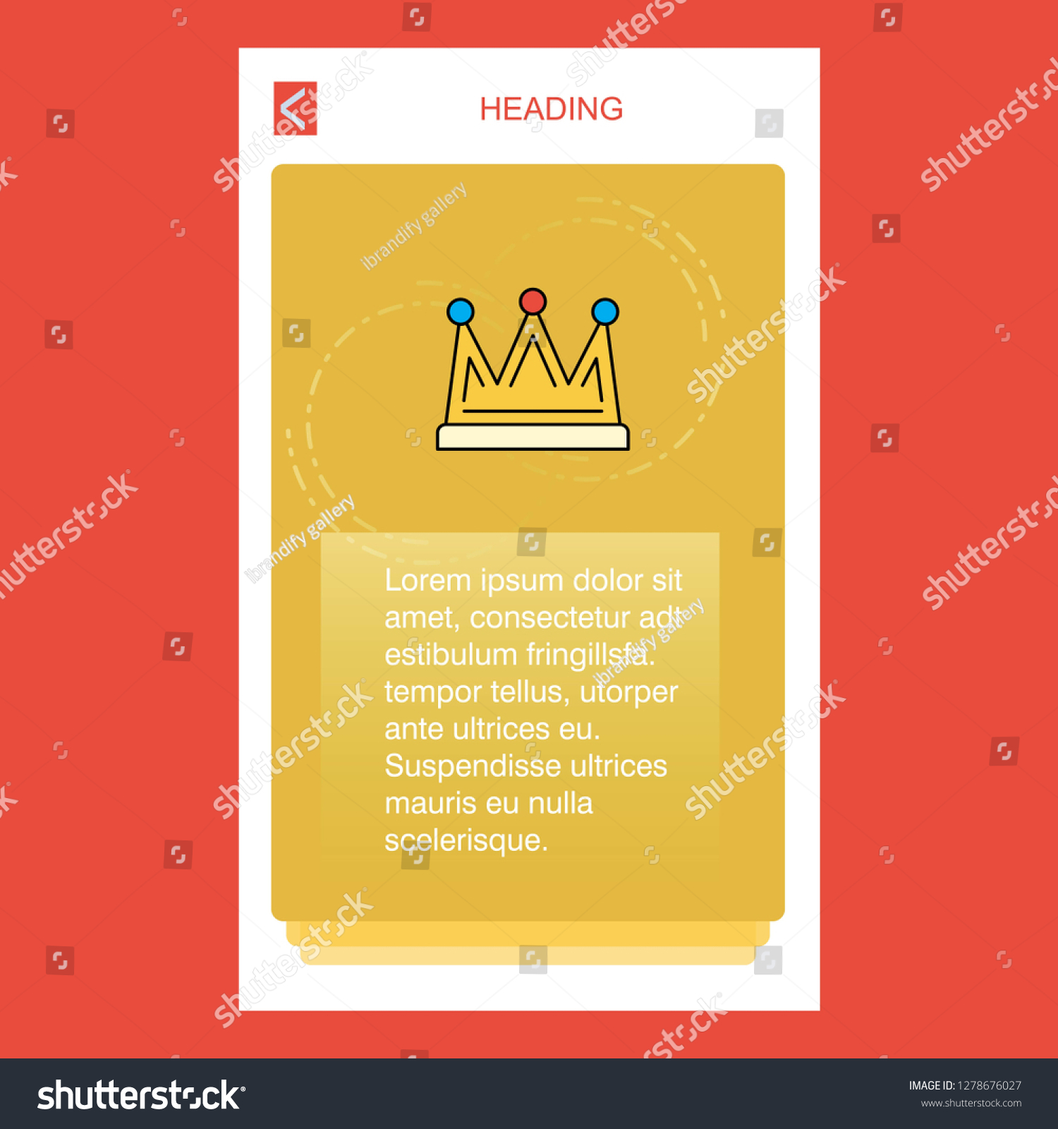 Crown Mobile Vertical Banner Design Design Stock Vector (Royalty Free ...