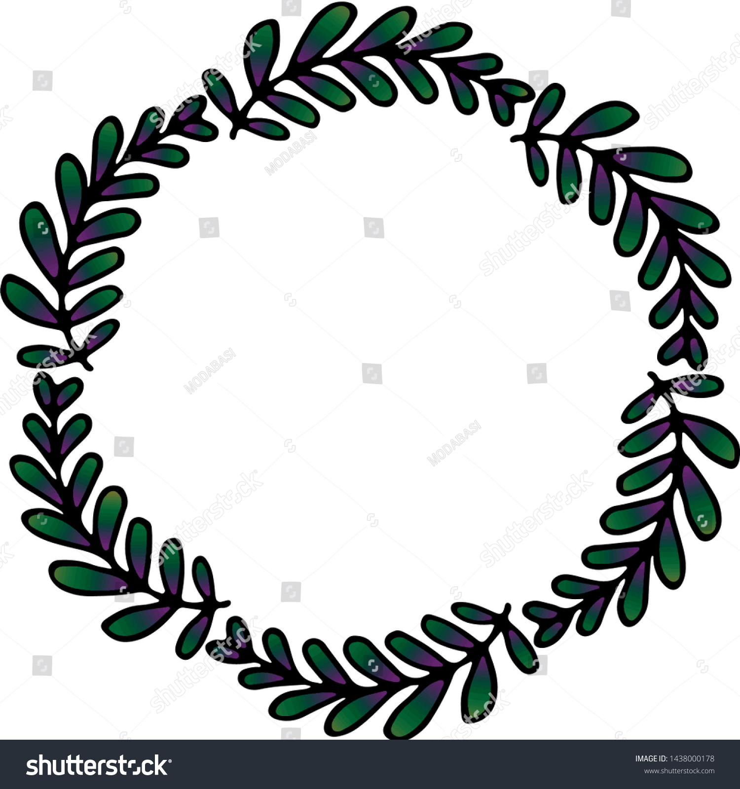 Crown Shape Leaf Vector Mulit Use Stock Vector (Royalty Free) 1438000178