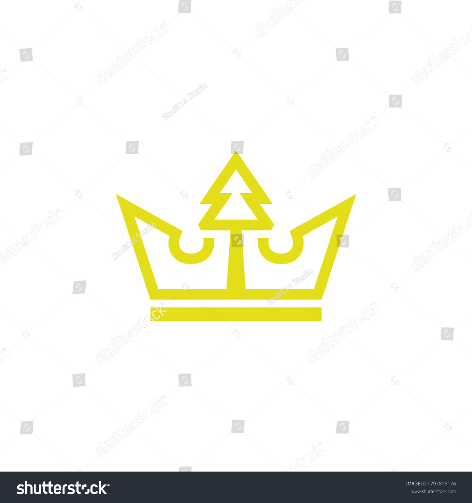 Crown Tree Vector Logo Royal Tree: เวกเตอร์สต็อก (ปลอดค่าลิขสิทธิ์ ...
