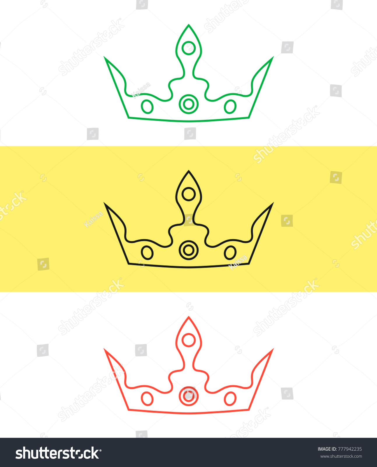 Crown Vector Icon King Hat Symbol Stock Vector (Royalty Free) 777942235