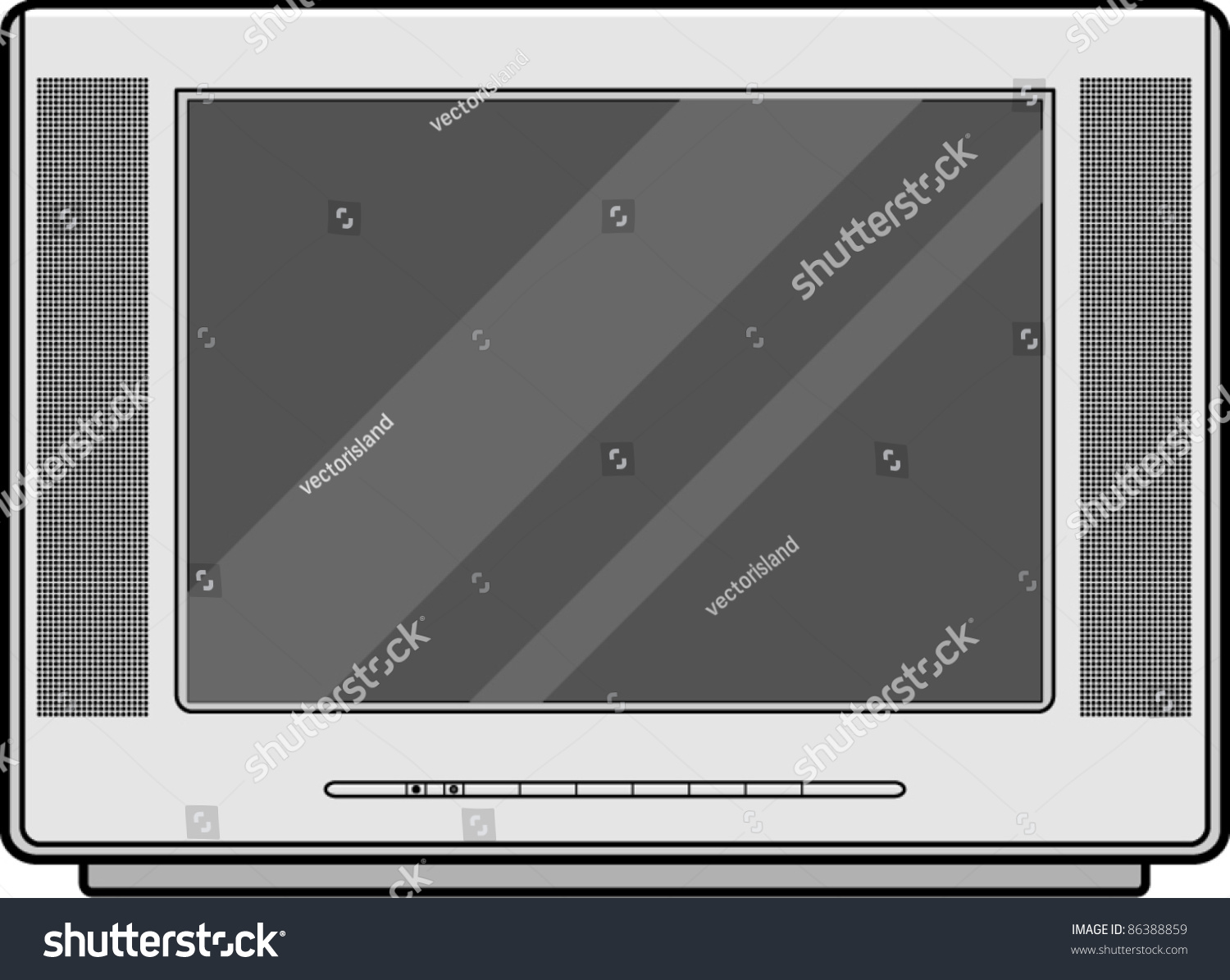 Crt Television Stock Vector (Royalty Free) 86388859 | Shutterstock