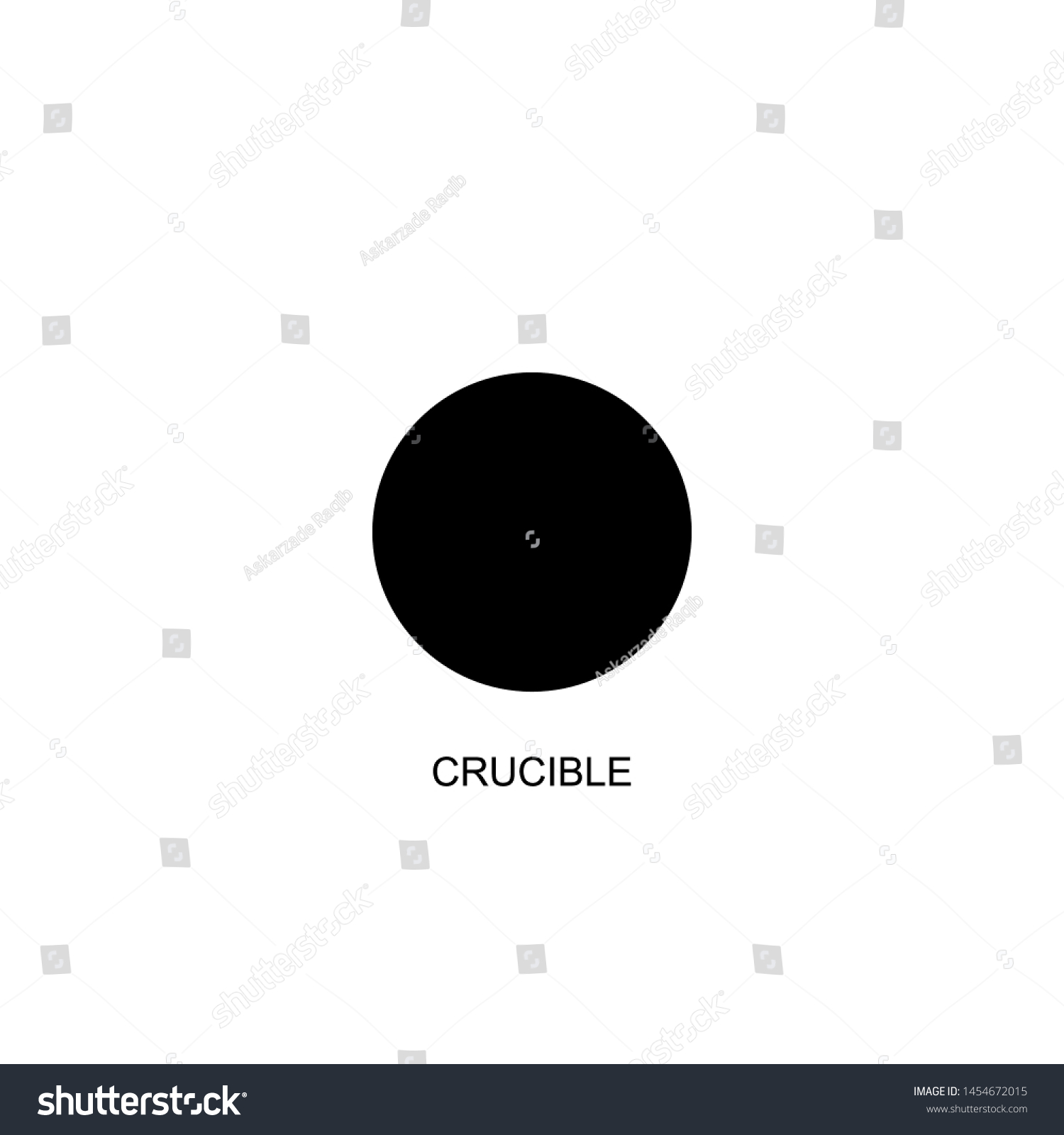 Crucible Icon Vector Black Design Stock Vector (Royalty Free) 1454672015