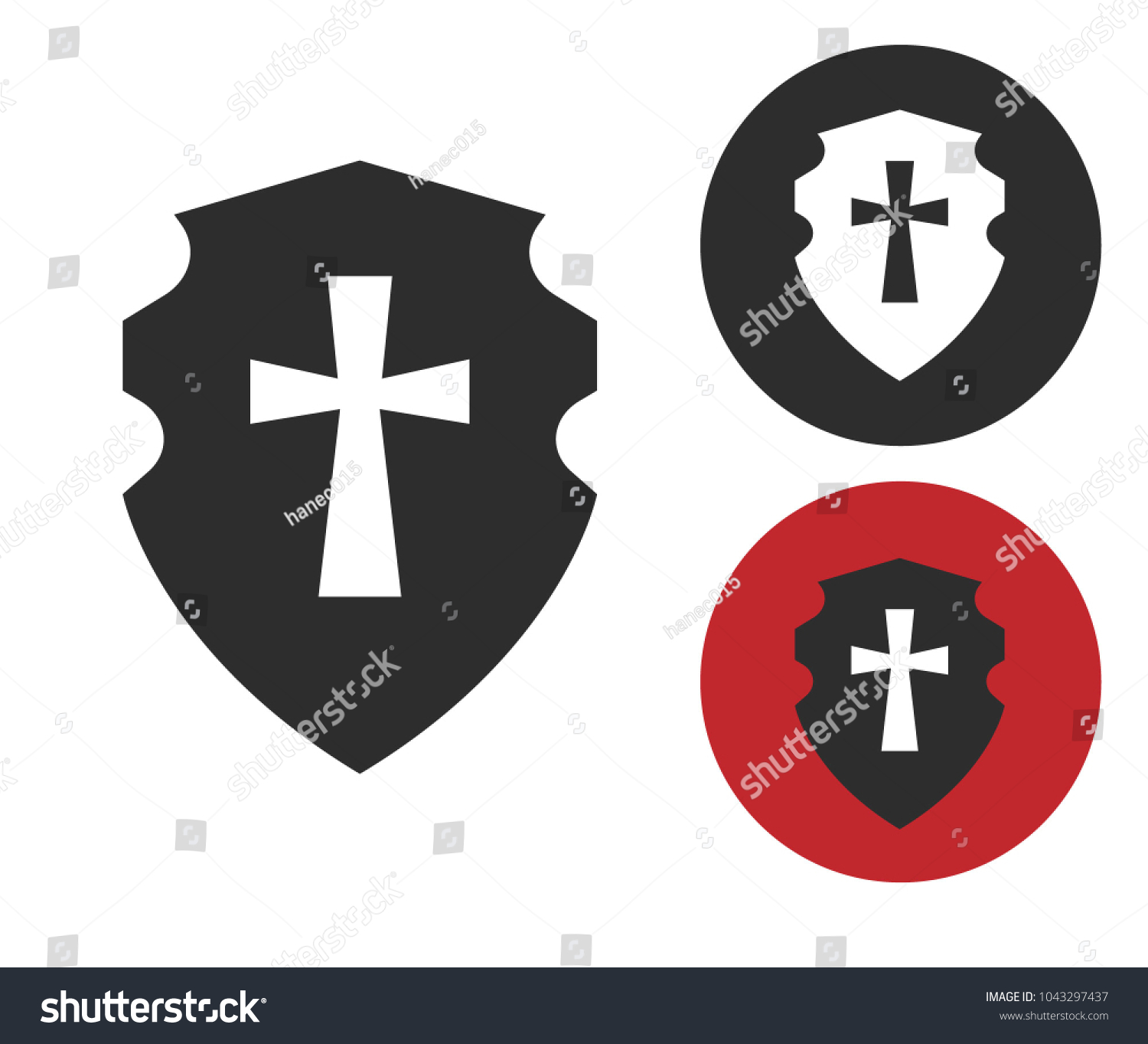 Crusade Shield Vector Icon Stock Vector (Royalty Free) 1043297437 ...