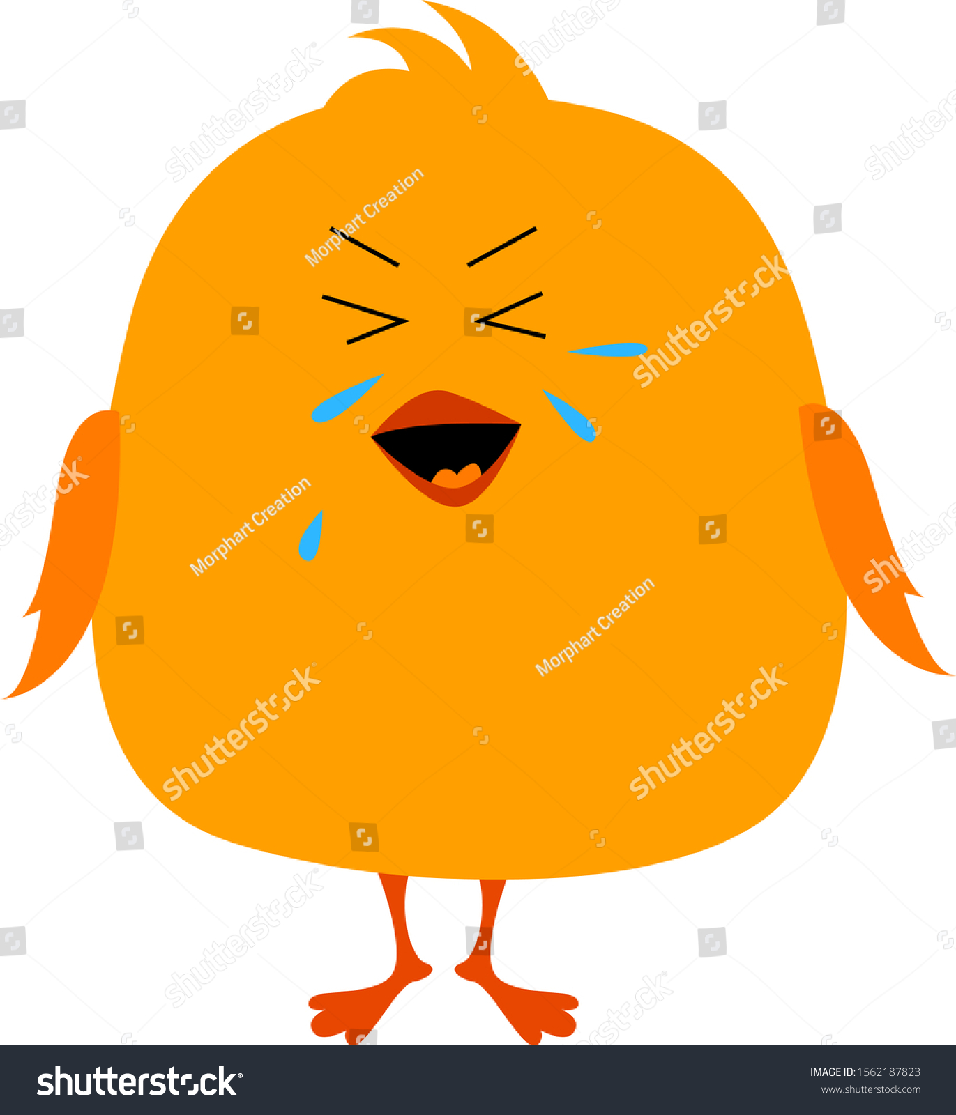 Crying Bird Illustration Vector On White Stock Vector (Royalty Free ...