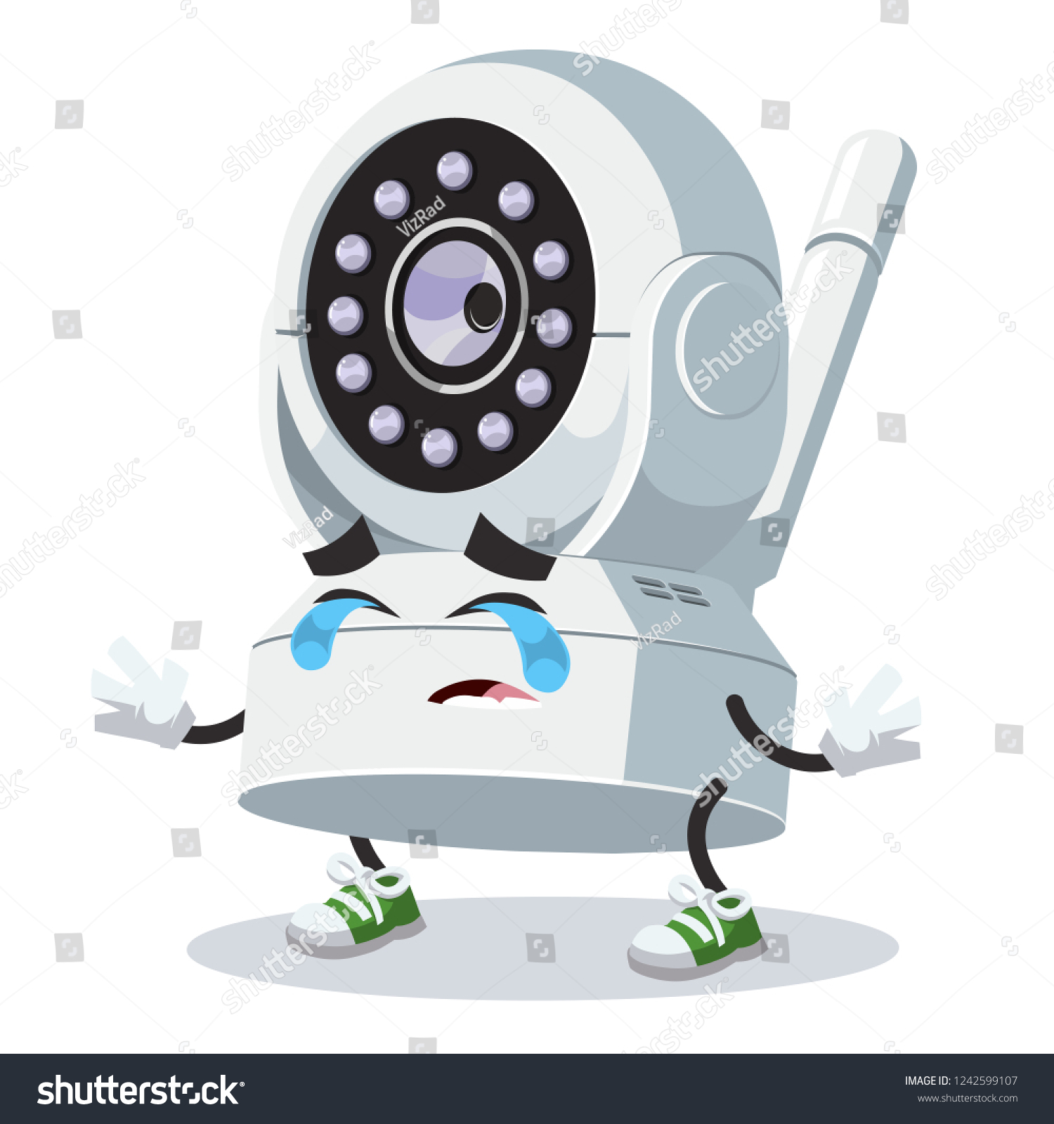 Crying Cartoon Ip Camera Security System Stock Vector (Royalty Free ...