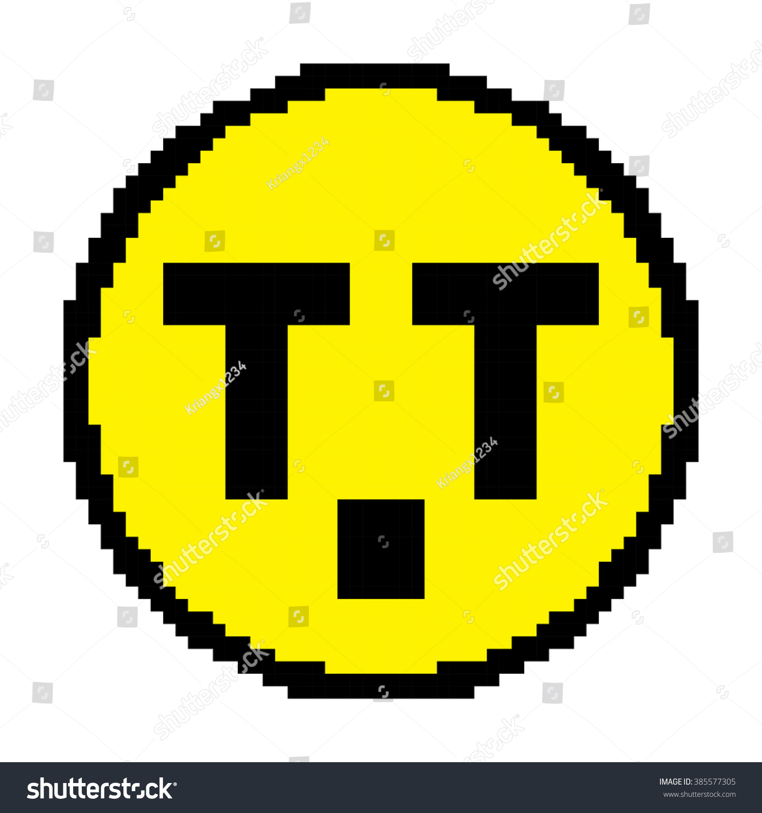 Crying Face Pixel Art Stock Vector (Royalty Free) 385577305 | Shutterstock