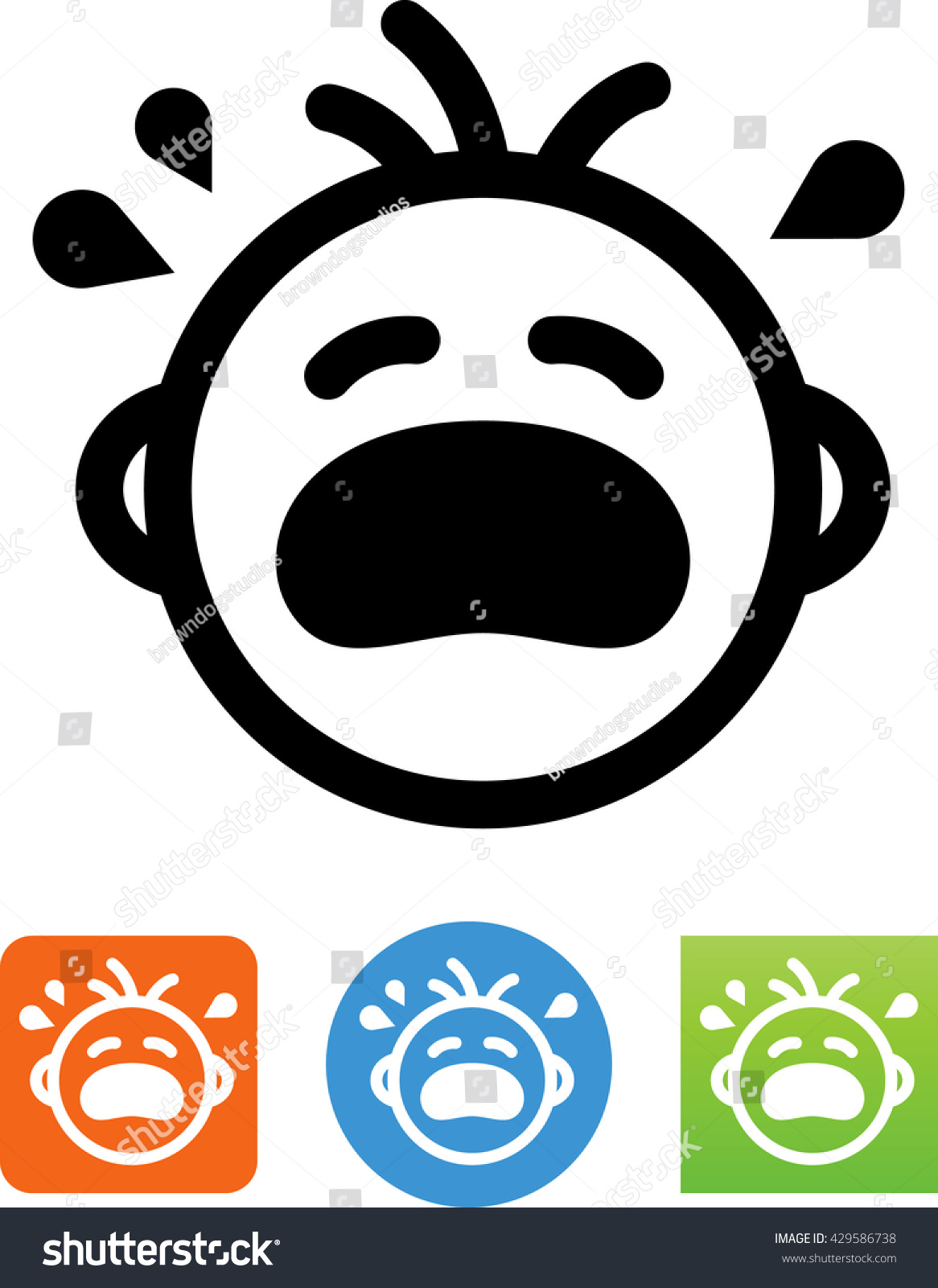 Crying icon Images, Stock Photos & Vectors | Shutterstock
