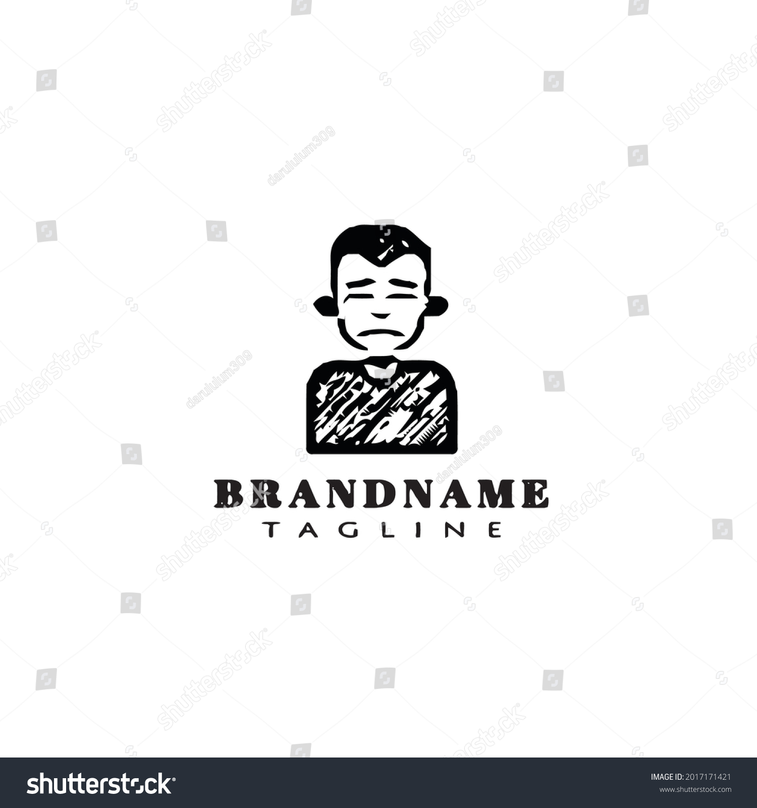 Crying Man Logo Icon Design Vector Stock Vector (Royalty Free ...