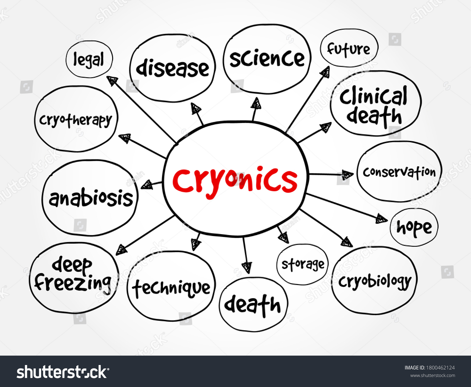 Cryonics Mind Map Science Concept Presentations Stock Vector (Royalty ...
