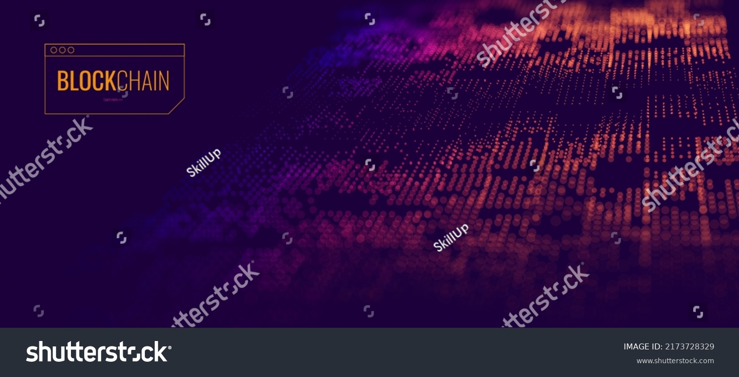 Crypto Blockchain Data Background Blockchain Grid Stock Vector (Royalty ...