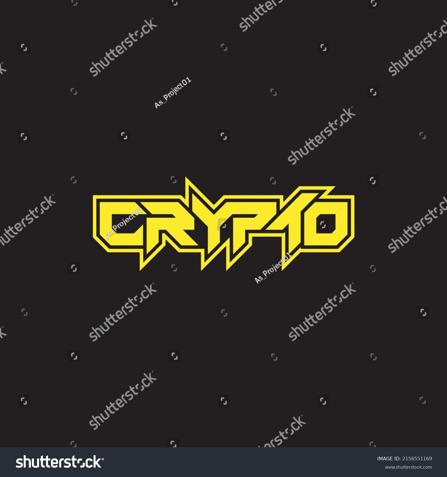 Crypto Letter Typhography Text Monogram Logo Stock Vector (Royalty Free ...
