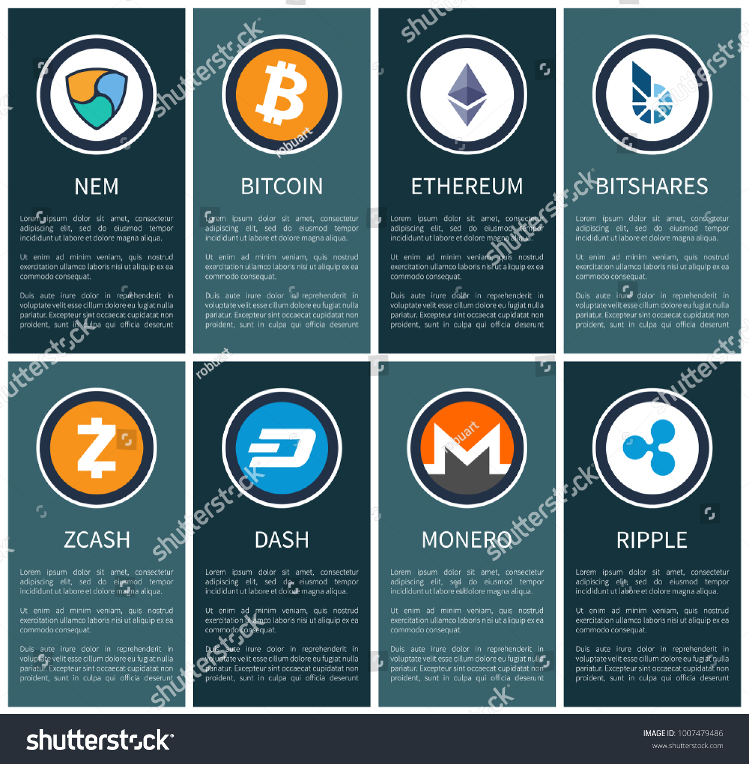 Cryptocurrency Symbols On Vertical Promotional Posters Stock Vector ... Cryptocurrency Symbols On Vertical Promotional Posters Stock Vector ...