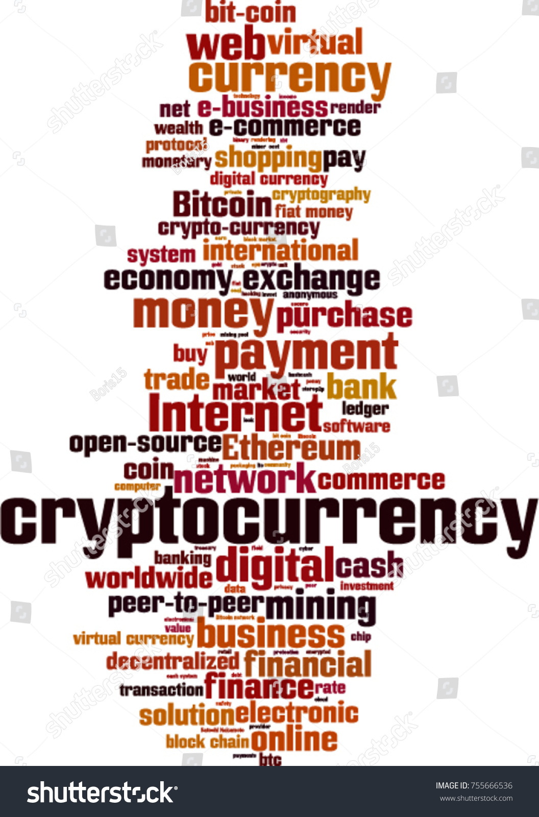 Cryptocurrency Word Cloud Concept Vector Illustration Stock Vector ...