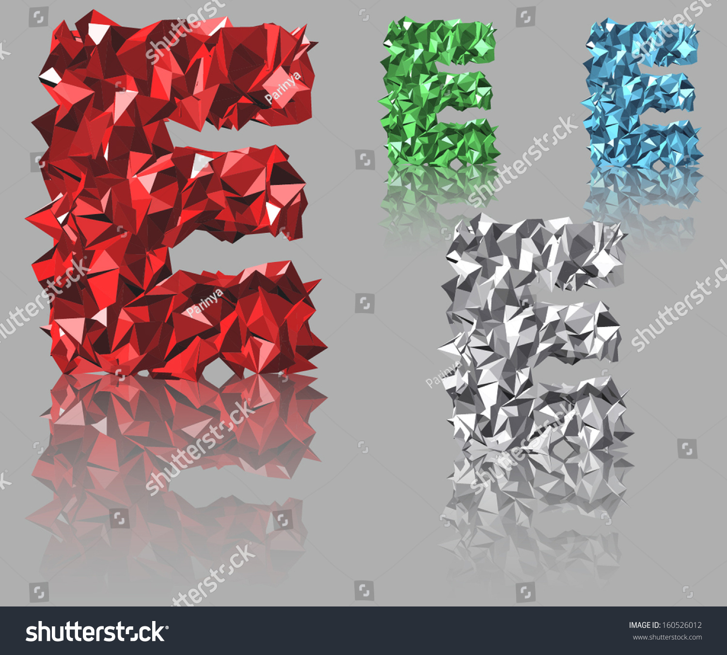 Crystal Alphabet Vector Stock Vector (Royalty Free) 160526012 ...