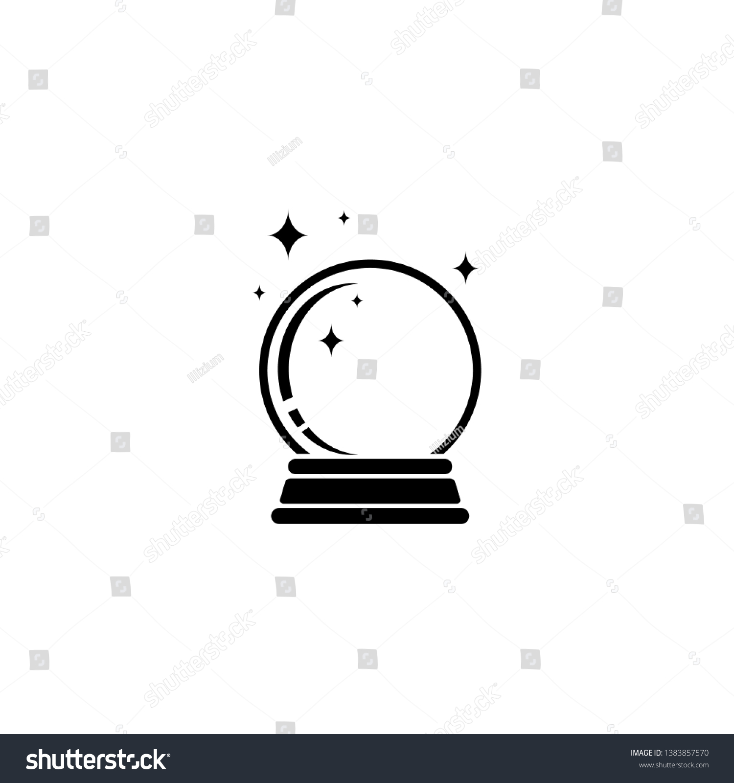 Crystal Ball Magic Icon Vector Logo Stock Vector (Royalty Free ...