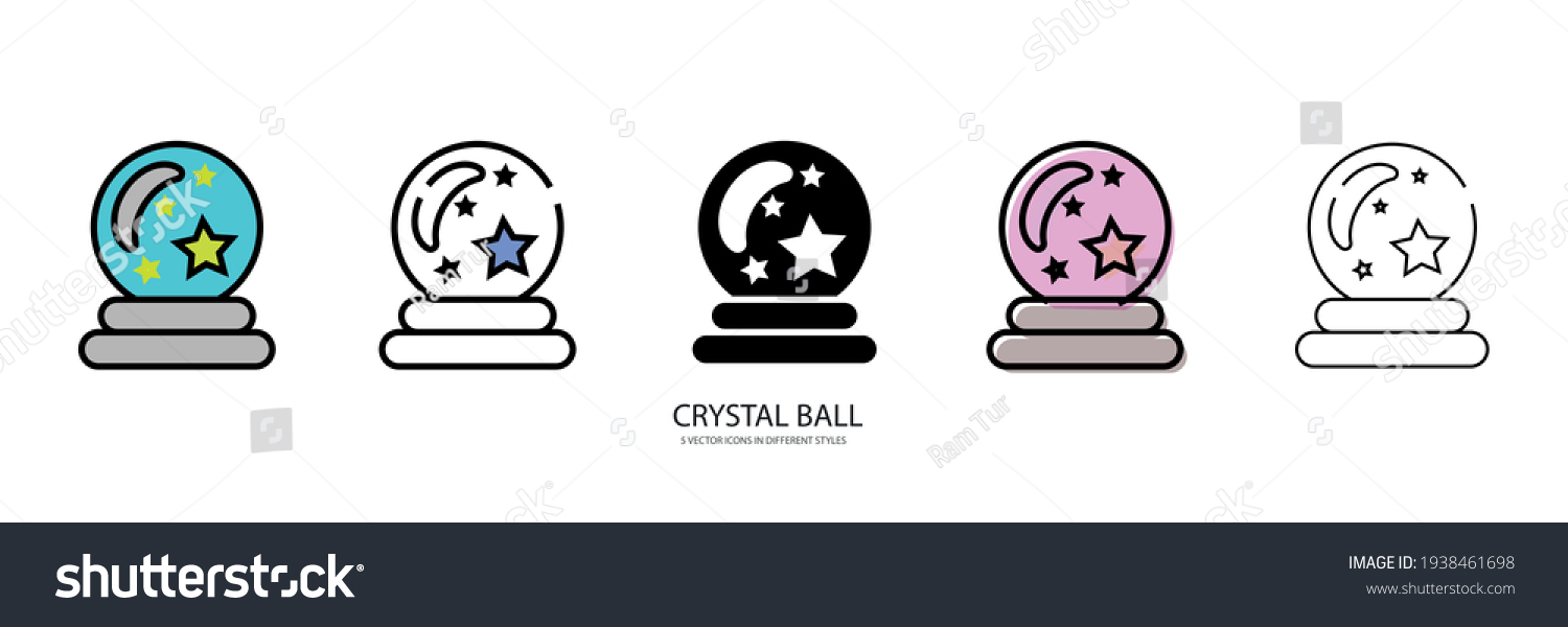 Crystal Ball Vector Type Icon Stock Vector (Royalty Free) 1938461698 ...