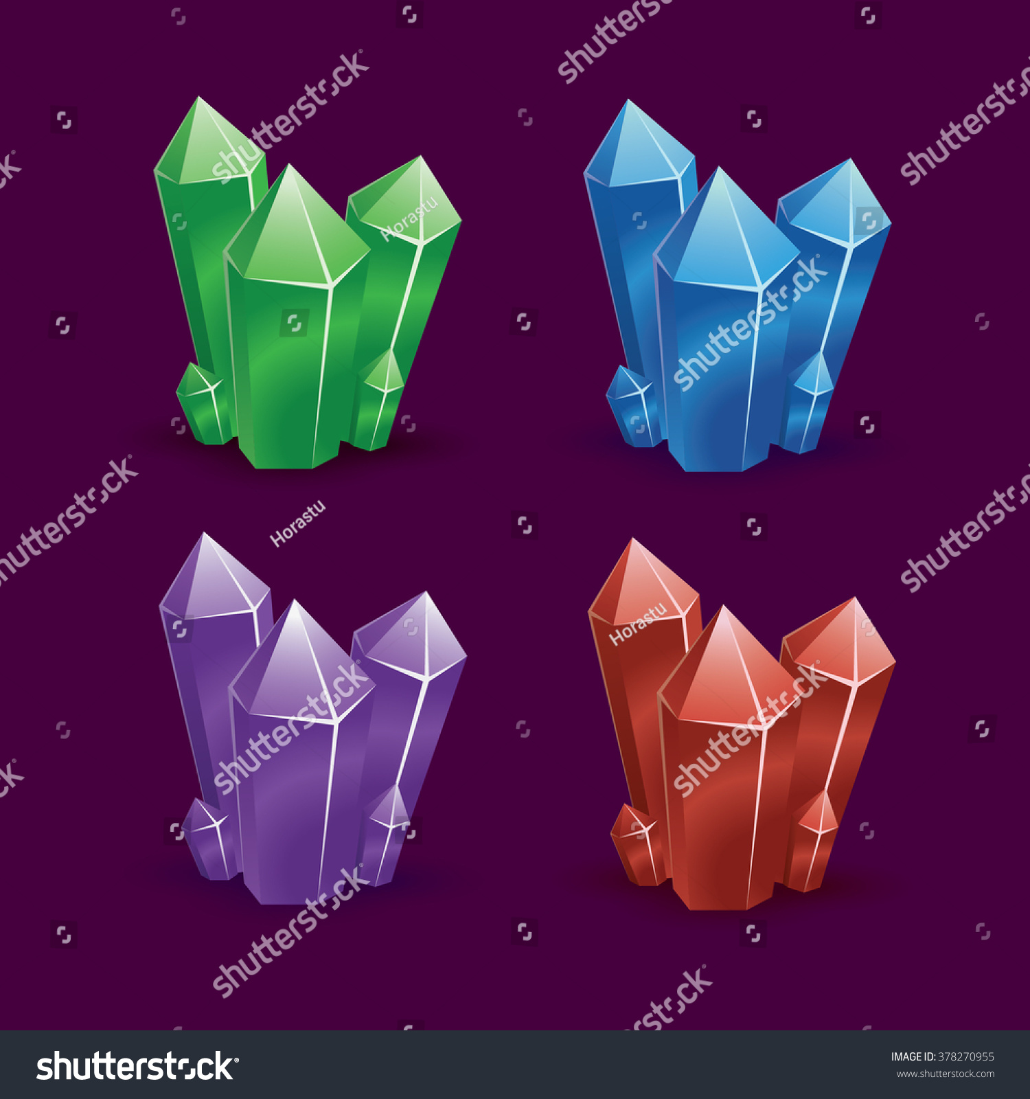Crystal Cartoon Stock Vector (Royalty Free) 378270955 | Shutterstock