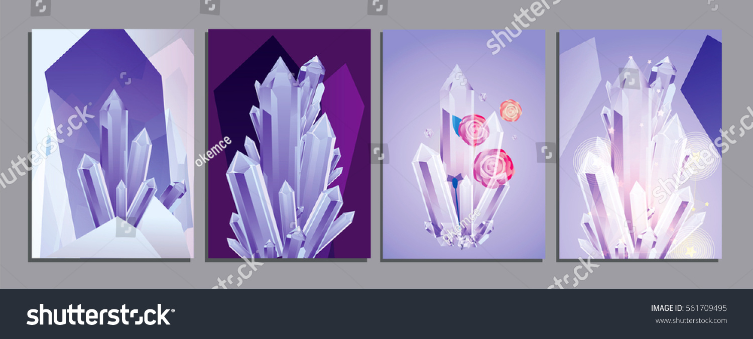 Crystal Posters Vector Illustration Stock Vector (Royalty Free) 561709495