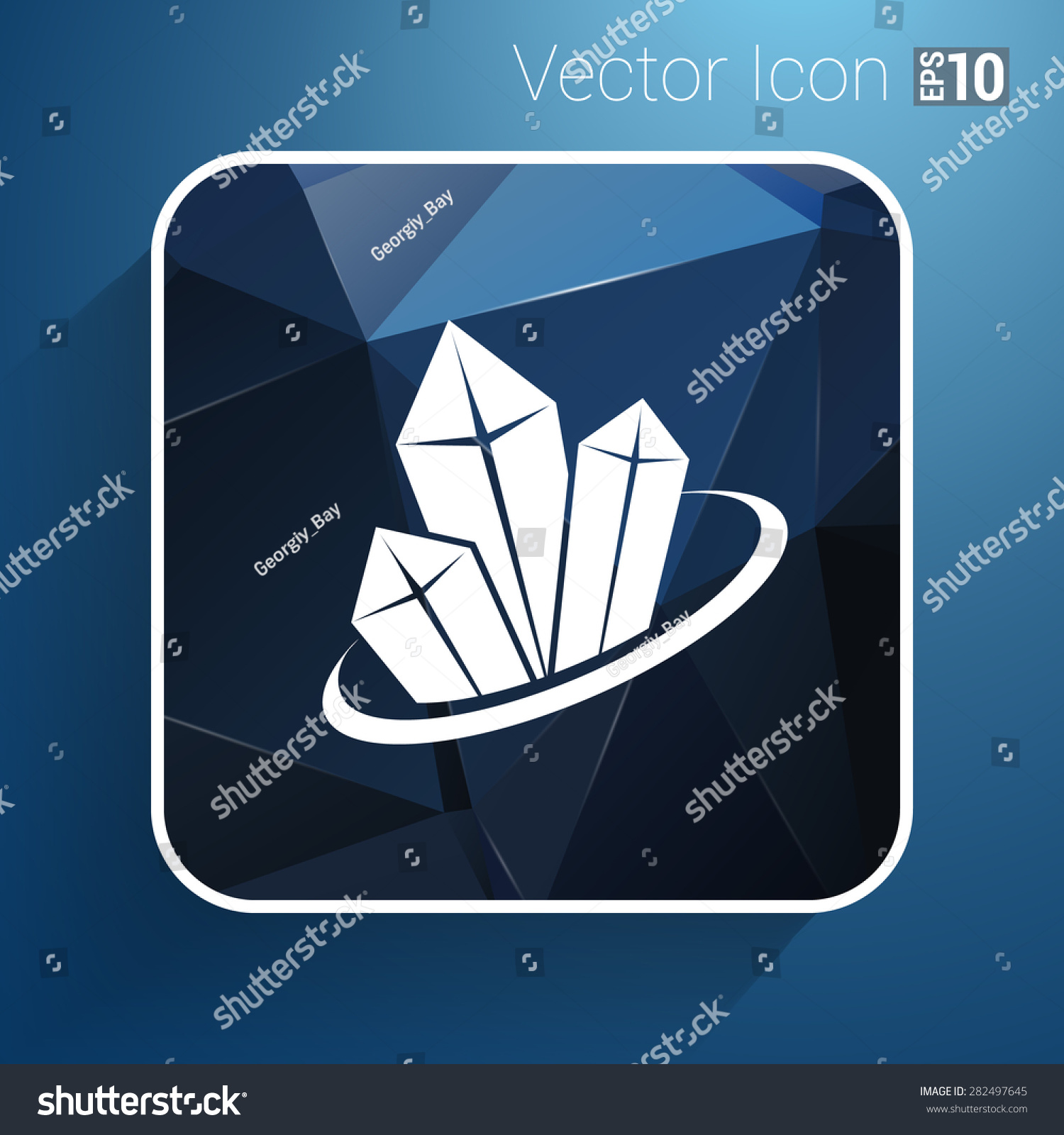 Crystal Vector Icon Illustration Isolated Cold Stock Vector (Royalty ...
