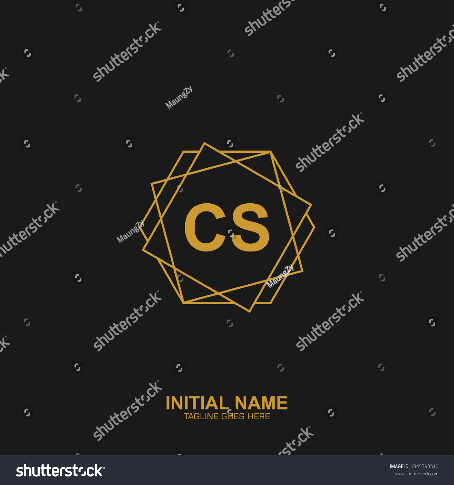 Cs Initial Logo Letter Minimalist Concept Stock Vector (Royalty Free ...
