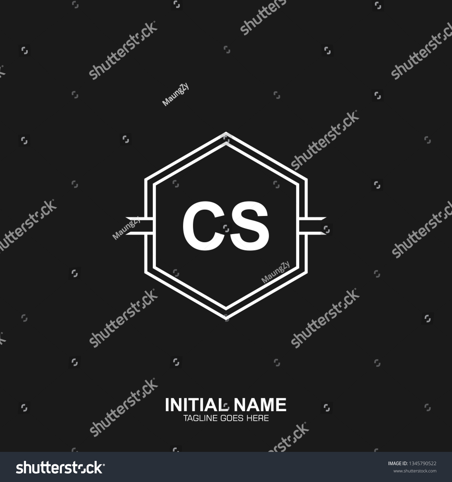 Cs Initial Logo Letter Minimalist Concept Stock Vector (Royalty Free ...