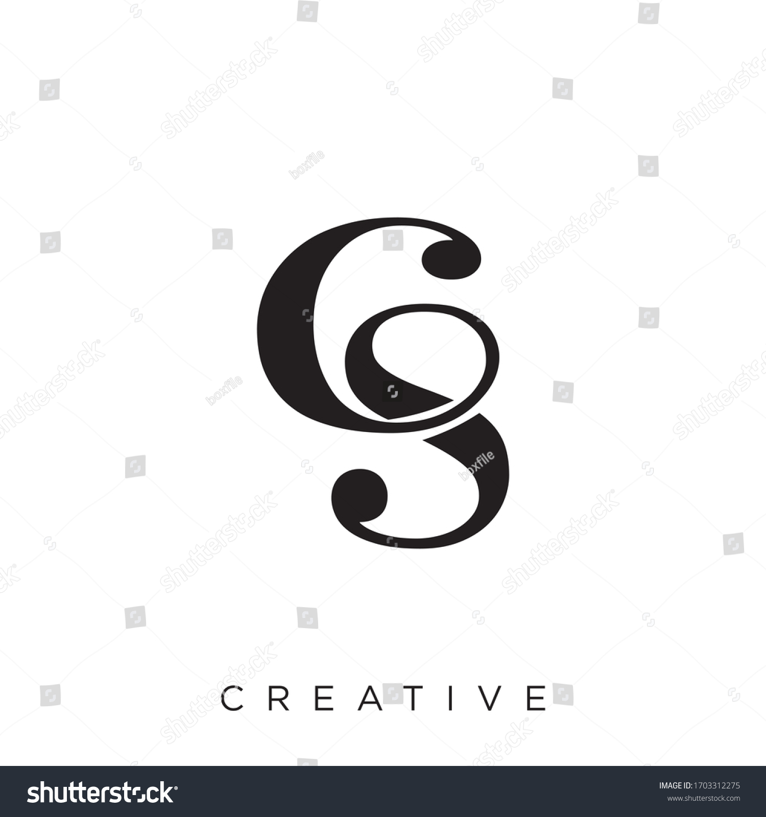 Cs Logo Design Vector Icon Symbol Stock Vector (Royalty Free ...