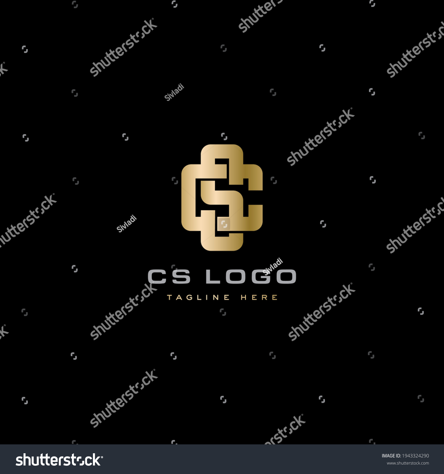 Cs Logo Design Vector Illustration Stock Vector (Royalty Free ...