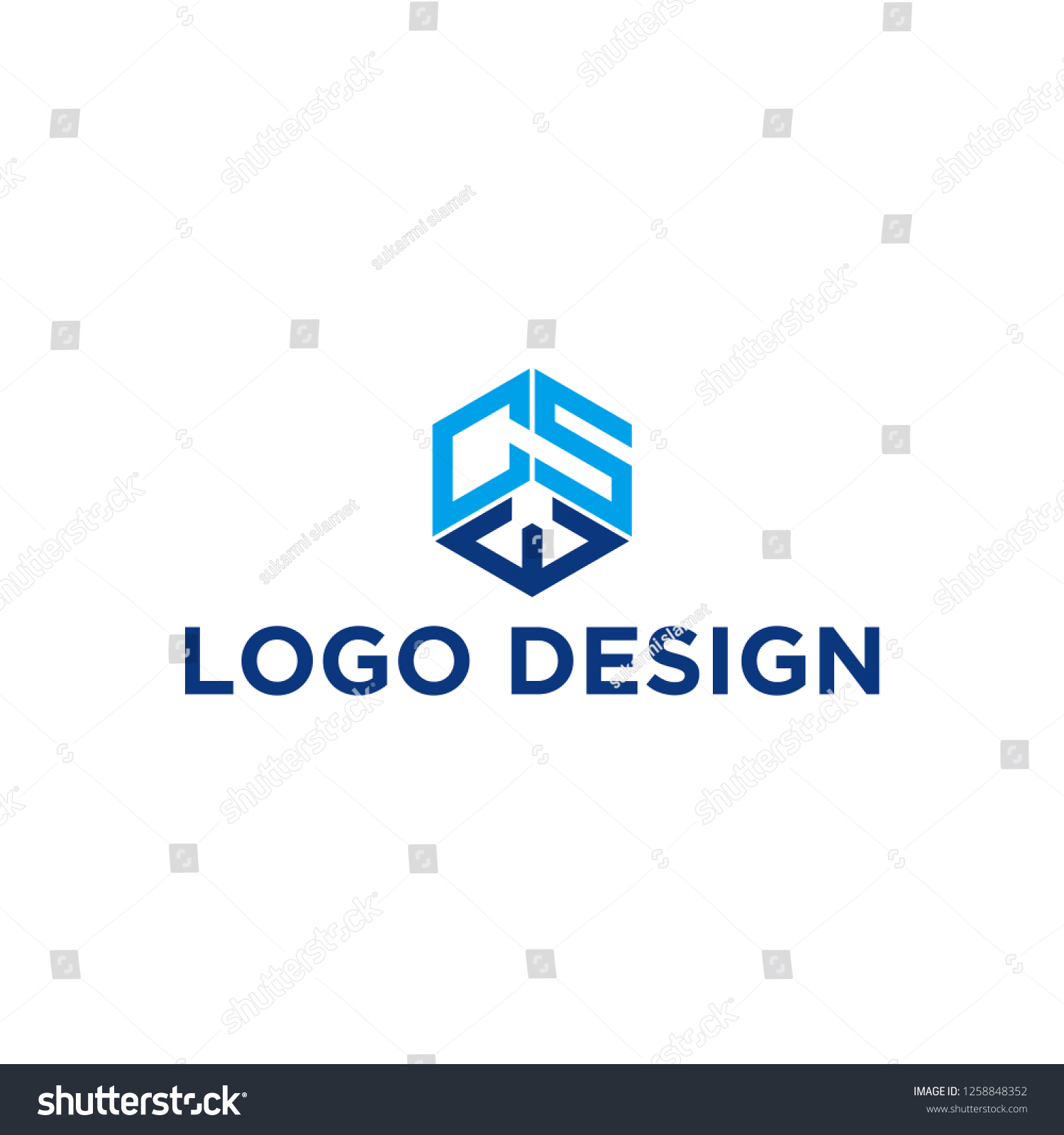 Csw Logo Design Initial Logo Vector Stock Vector (Royalty Free) 1258848352