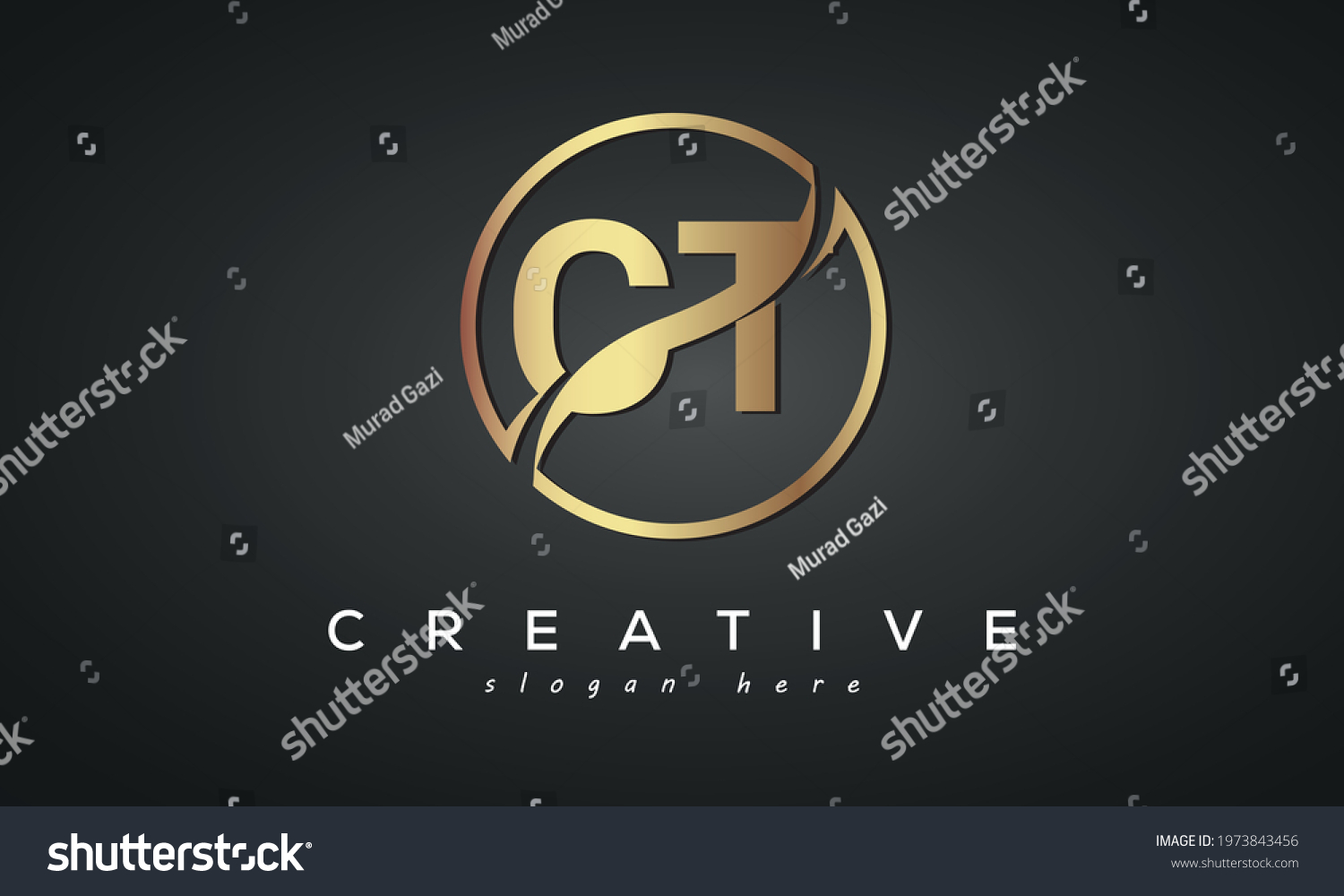Ct Creative Luxury Logo Design Stock Vector (Royalty Free) 1973843456 ...