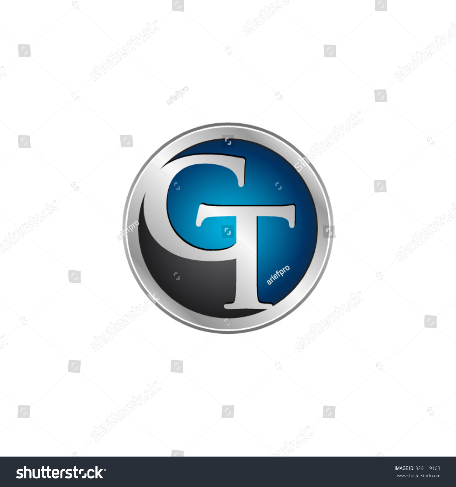 Ct Initial Circle Logo Blue Stock Vector (Royalty Free) 329119163 ...
