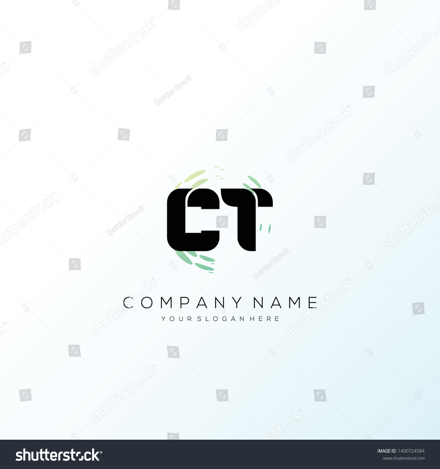 Ct Initial Letter Abstract Logo Design Stock Vector (Royalty Free ...