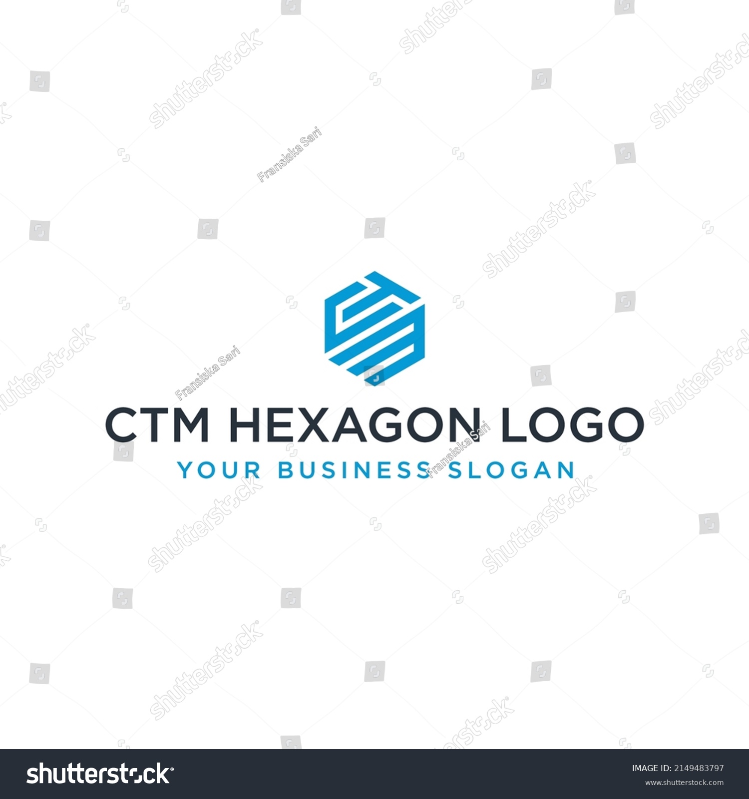 Ctm Utm Hexagon Logo Design Vector Stock Vector (Royalty Free ...