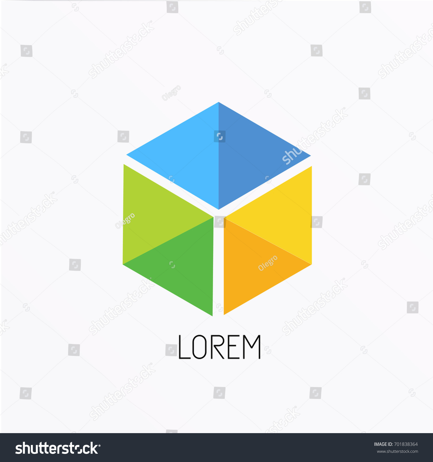 Cube Arrow Logo Design Templatevector: vector de stock (libre de ...