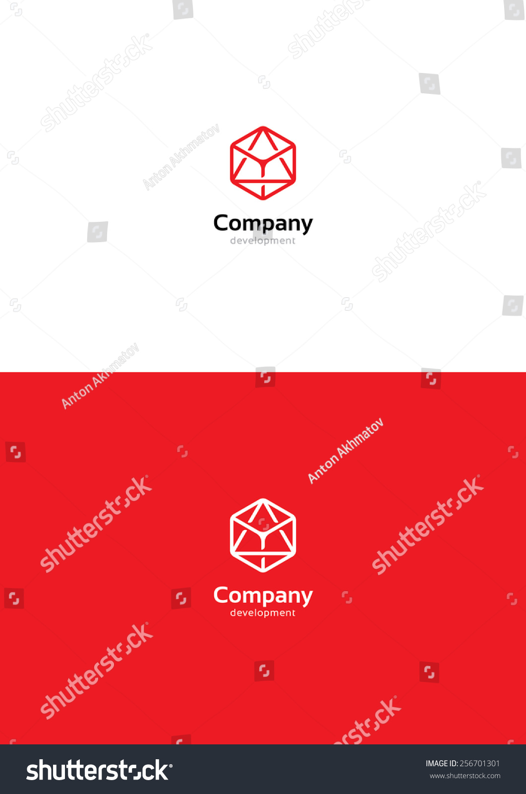 Cube Construction Logo Teamplate Stock Vector (Royalty Free) 256701301